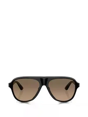 Oliver Spencer Pilot Frame Sunglasses - Black