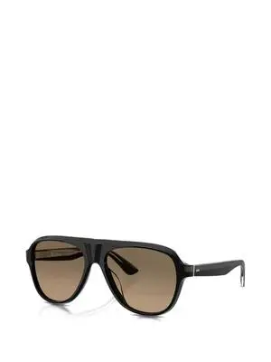 Oliver Spencer Pilot Frame Sunglasses - Black