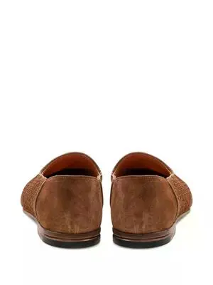 Premiata Interwoven Suede Loafers - Brown