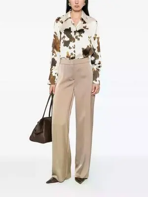 PENNYBLACK Sand Beige Wide-leg Trousers