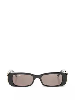 Balenciaga Rectangle Frame Sunglasses - Black
