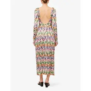 Missoni Chevron Open-back Knitted Maxi Dress