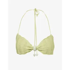 Devon Windsor Kyla Open-knit Bikini Top - Matcha