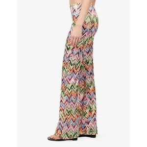 Missoni Chevron Flared Knitted Trousers