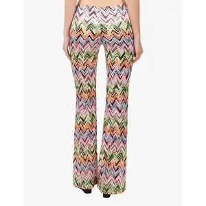 Missoni Chevron Flared Knitted Trousers