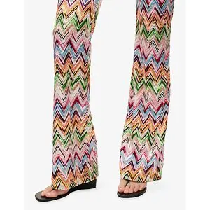 Missoni Chevron Flared Knitted Trousers