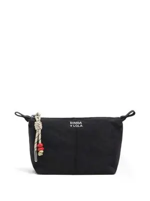 Bimba Y Lola Logo Plaque Makeup Bag - Grey