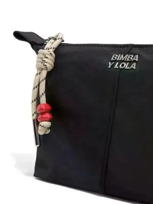 Bimba Y Lola Logo Plaque Makeup Bag - Grey