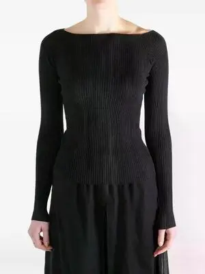 BASERANGE Ribbed Buttoned Sweater