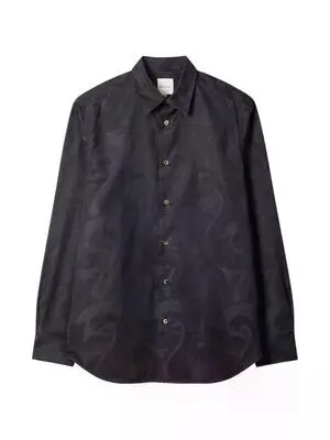 Paul Smith Swan Jacquard Cotton Shirt - Grey