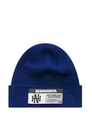 NEIGHBORHOOD Logo-patch Beanie - Blue