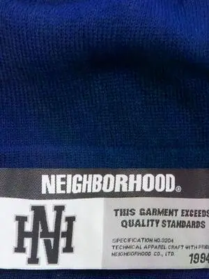 NEIGHBORHOOD Logo Patch Beanie Hat - Blue