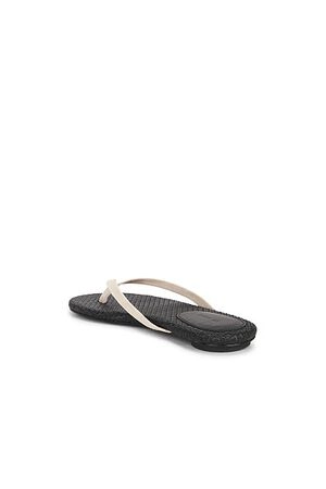 ST. AGNI Suede Woven Flip Flop