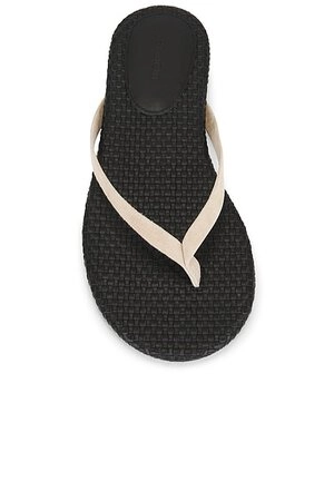ST. AGNI Suede Woven Flip Flop