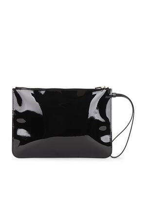 TOM FORD Patent Leather Zipped Wristlet Pouch - Black