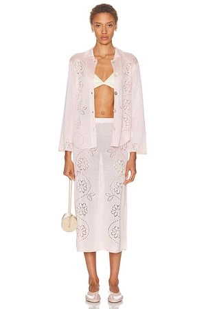 Calle Del Mar Vine Floral Long Sleeve Shirt - Primrose