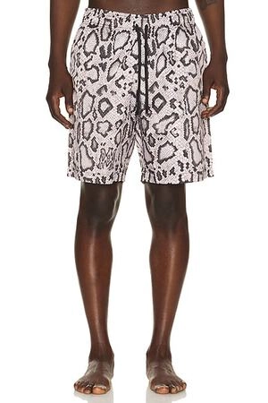Amiri Snake Print Swim Trunks - Sand