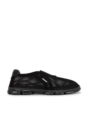 Miu Miu Rete Tech Slip-on Sneakers - Nero