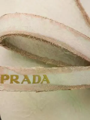 Prada Bow-embellished Leather Ballet Flats - Neutrals