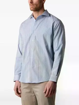 Brooks Brothers Striped Cotton Shirt - Blue