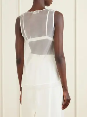 HEIRLOME Elaine Silk-organza Tank Top