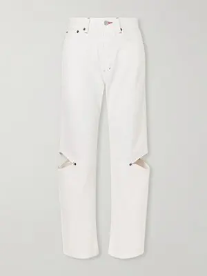 Still Here Cowgirl Tapered Jeans - White