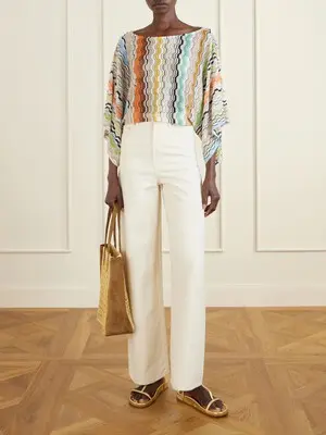 Missoni Crochet-knit Top With Metallic Fibers