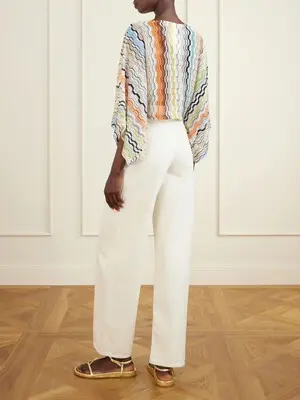 Missoni Crochet-knit Top With Metallic Fibers