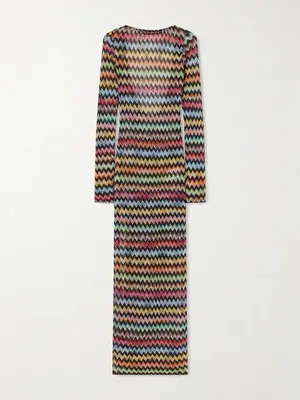 Missoni Striped Metallic Crochet-knit Cover-up - Multi