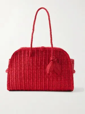 Jacquemus The Turismo Raffia Shoulder Bag - Red
