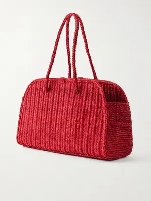 Jacquemus The Turismo Raffia Shoulder Bag - Red
