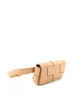 Bottega Veneta Cassette Maxi Intrecciato Leather Belt Bag - Neutrals