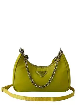 Prada Mini Tessuto Re-edition 2005 Satchel - Yellow