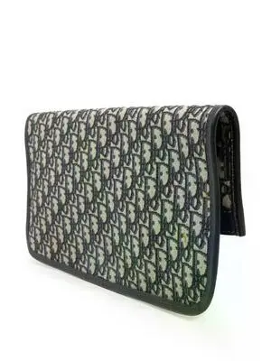 Dior Oblique Canvas Fold Over Clutch Bag