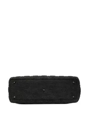 Dior 1999 Large Denim Cannage Lady Satchel
