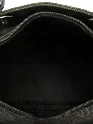Dior 1999 Large Denim Cannage Lady Satchel
