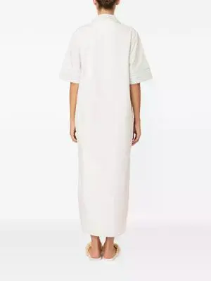 Rosie Assoulin Collared Embroidered Midi Dress