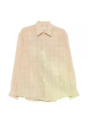 Our Legacy Checked Linen Shirt - Neutrals