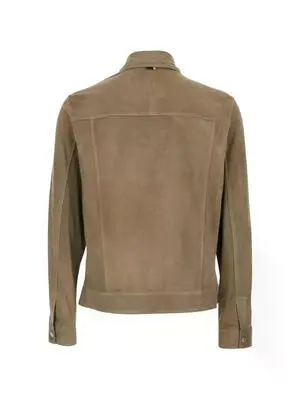 LOW BRAND Suede Shirt Jacket