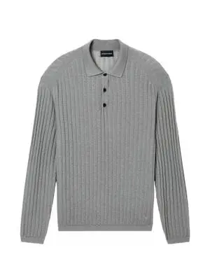 Emporio Armani Textured Knit Sweater - Grey