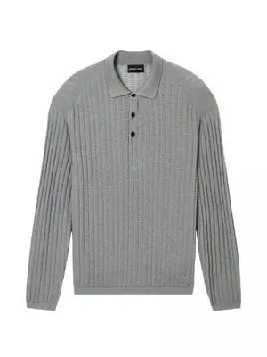 Emporio Armani Textured Knit Sweater - Grey