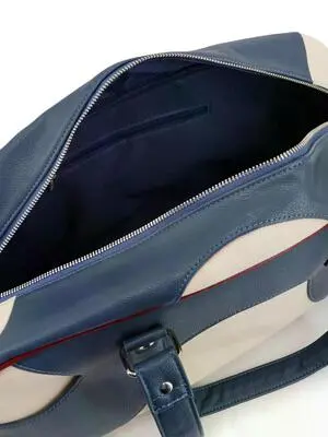 WALK IN PARIS Embroidered Logo Leather Shoulder Bag
