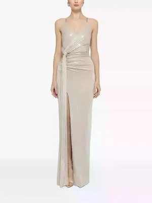 NISSA Knot Chain-strap Maxi Dress
