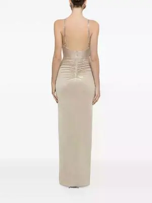 NISSA Knot Chain-strap Maxi Dress