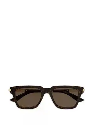 Alexander McQueen Square-frame Sunglasses - Brown