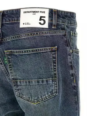 DEPARTMENT 5 Contrast Stitching Straight Leg Jeans