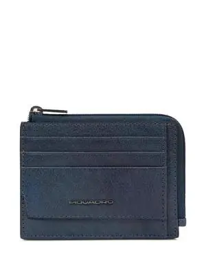 PIQUADRO Zip Cardholder - Blue