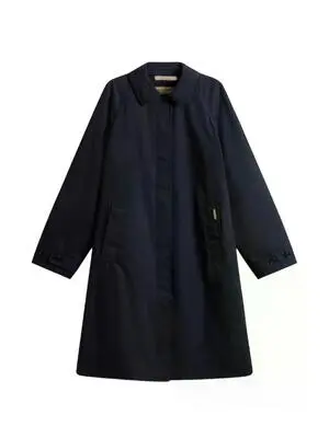Woolrich Raglan Sleeve Coat With Classic Collar - Blue