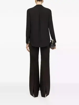 NISSA V-neck Panelled Long Sleeve Top