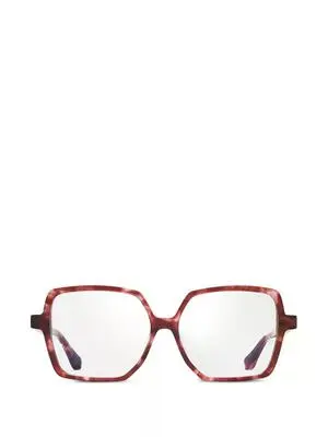 Dita Imprynt Oversized Eyeglasses - Red